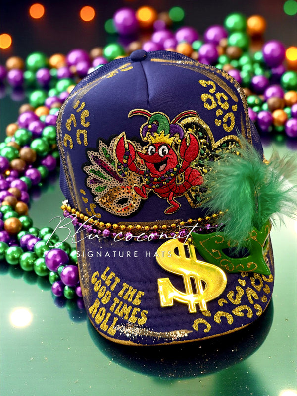🎭 Mardi Gras Trucker – Blu Coconut